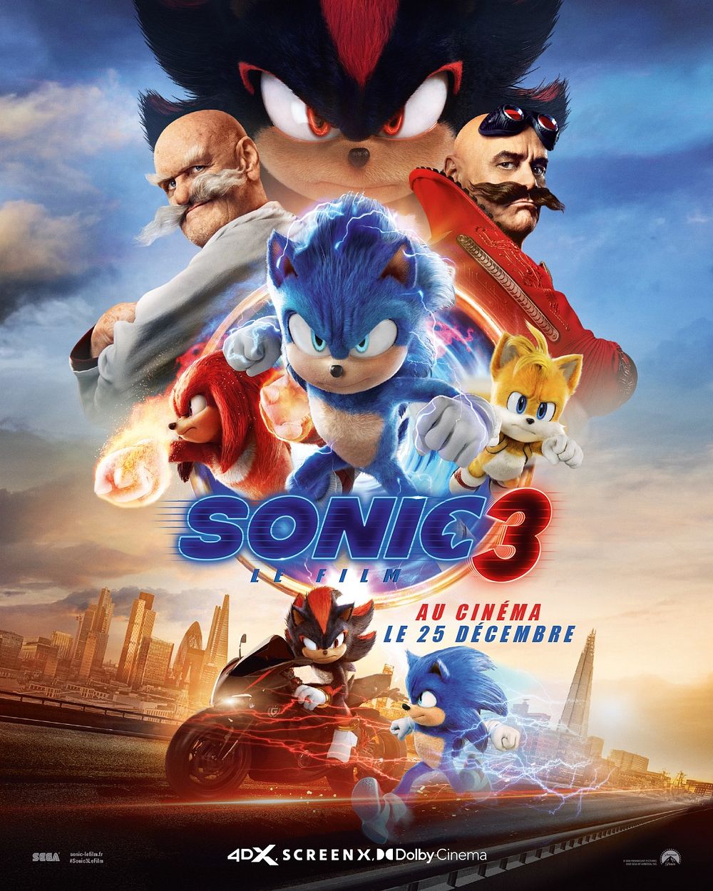Infos & horaires pour Sonic 3 - le film - CGR Cinémas